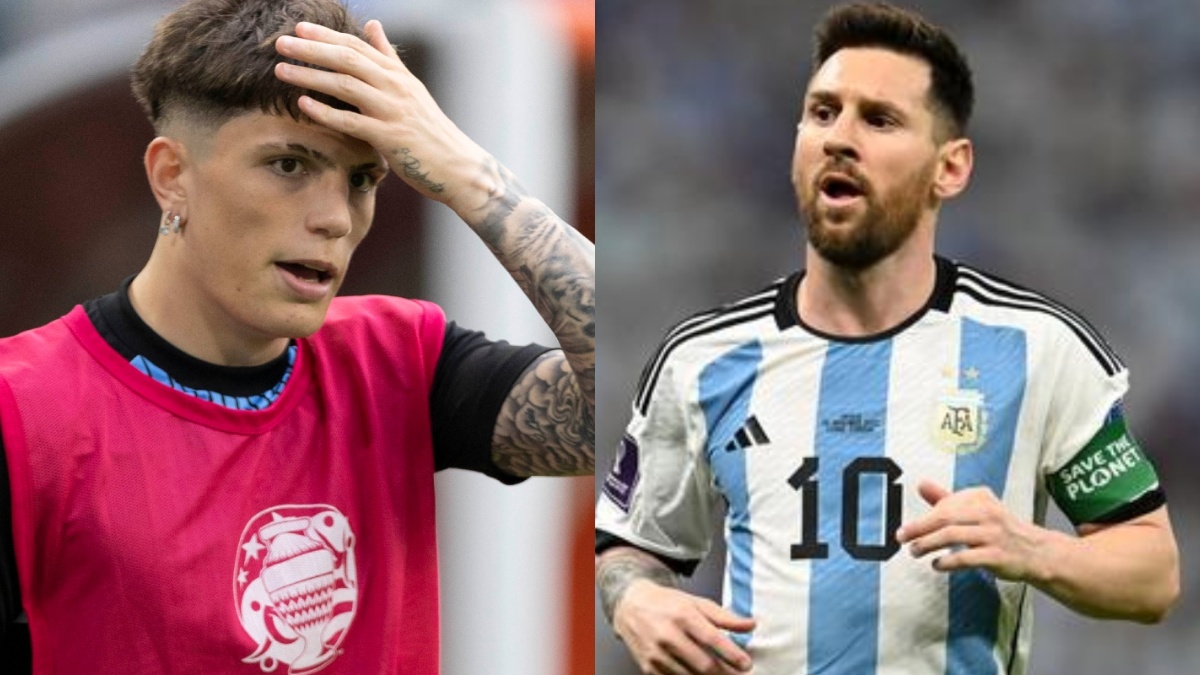 El gesto de Messi para Garnacho en pleno partido de Argentina vs. Perú