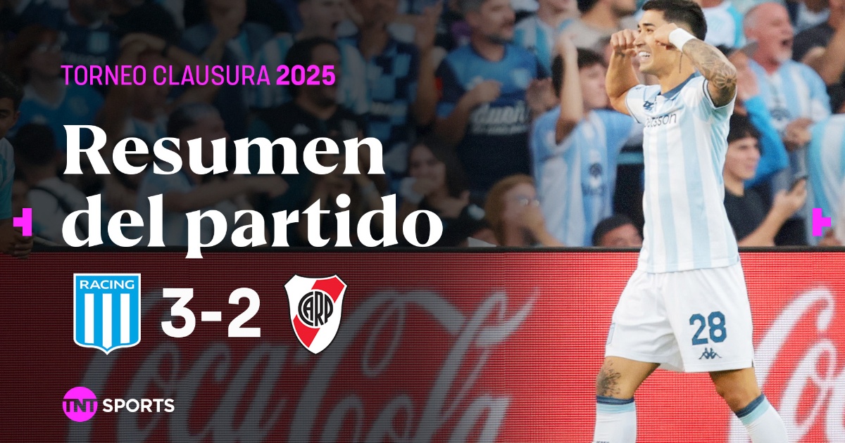 Racing le ganó a River 3-2 de forma agónica | TNT Sports